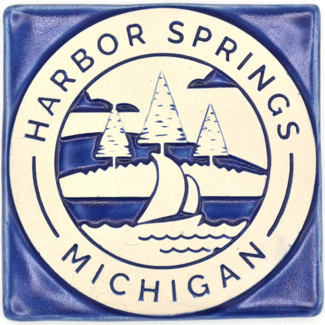 6x6 City of Harbor Springs Logo – Little Traverse Tileworks