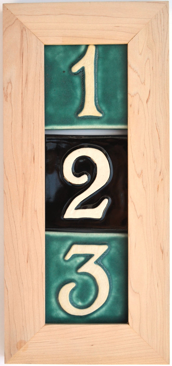 3 Tile House Number Frame – Little Traverse Tileworks