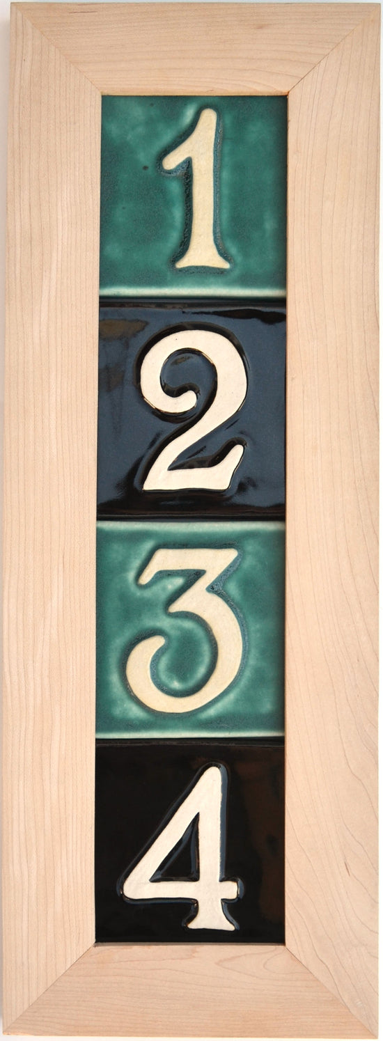 4 Tile House Number Frame – Little Traverse Tileworks