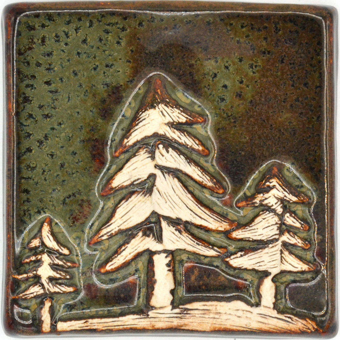 4x4 Pine Trees Tile – Little Traverse Tileworks