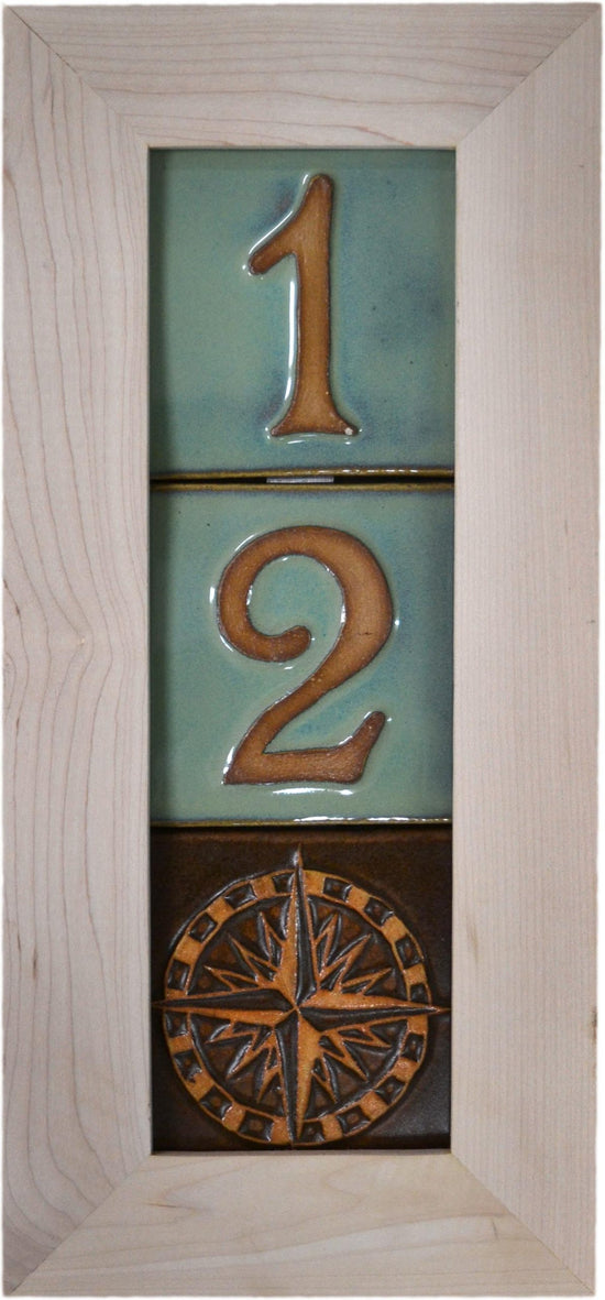 3 Tile House Number Frame – Little Traverse Tileworks